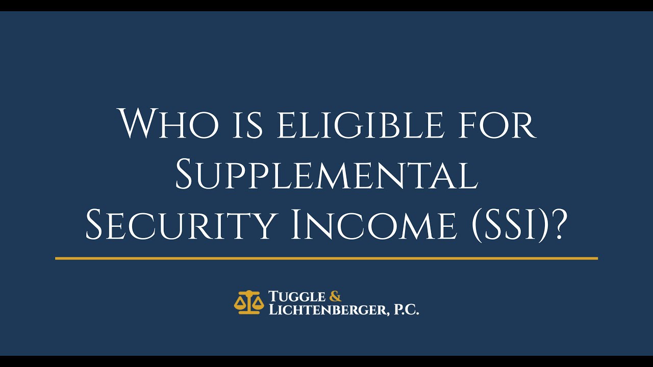 Who is eligible for Supplemental Security Income (SSI)? - YouTube