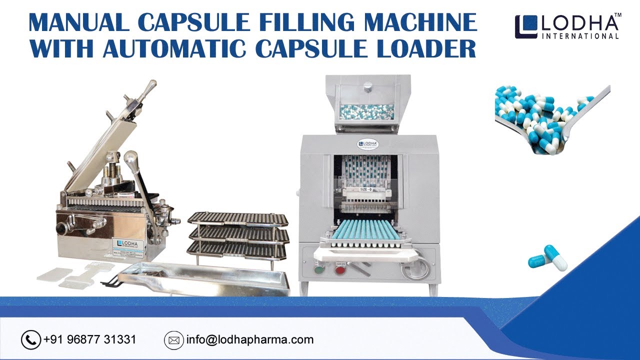 Manual Capsule Filling Machine with Automatic Capsule Loader - YouTube