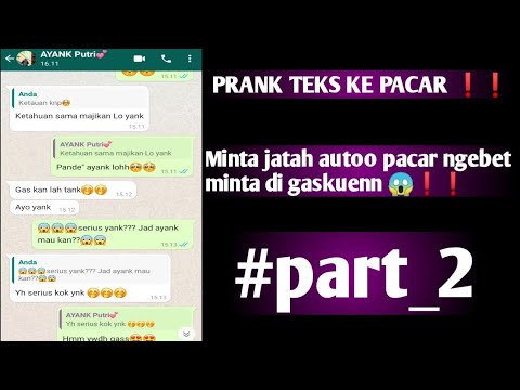 PRANK TEKS KE PACAR 😱❗❗Minta jatah malah auto pacar ngebet dluan mnta di gaskuenn 😱😱❗❗#part2