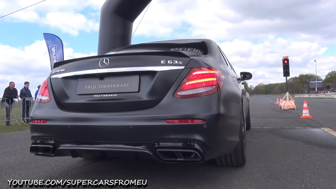 2017 Mercedes AMG E63S - Revs, Accelerating and Dragrace! - YouTube
