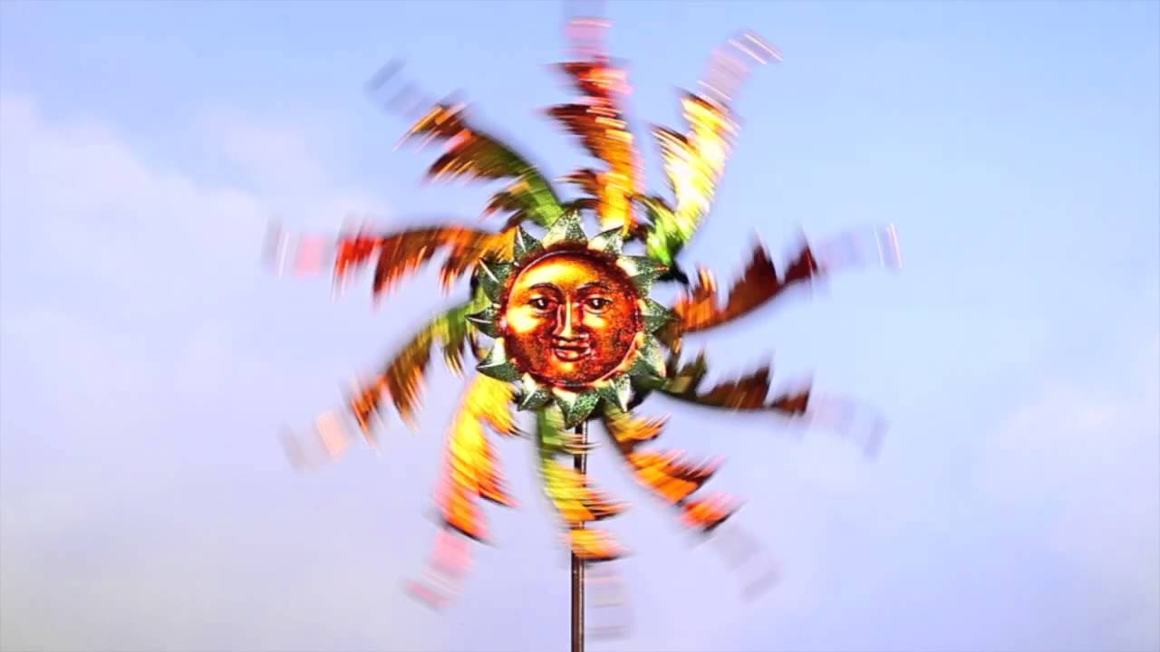 Midsummer Sun Face Metal Wind Spinner SKU# KA6794 - Wind &Weather - YouTube