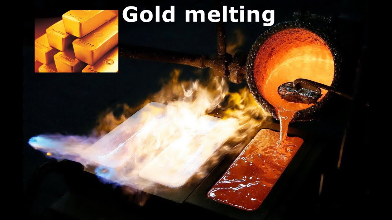 Gold | silver induction melting oven - YouTube