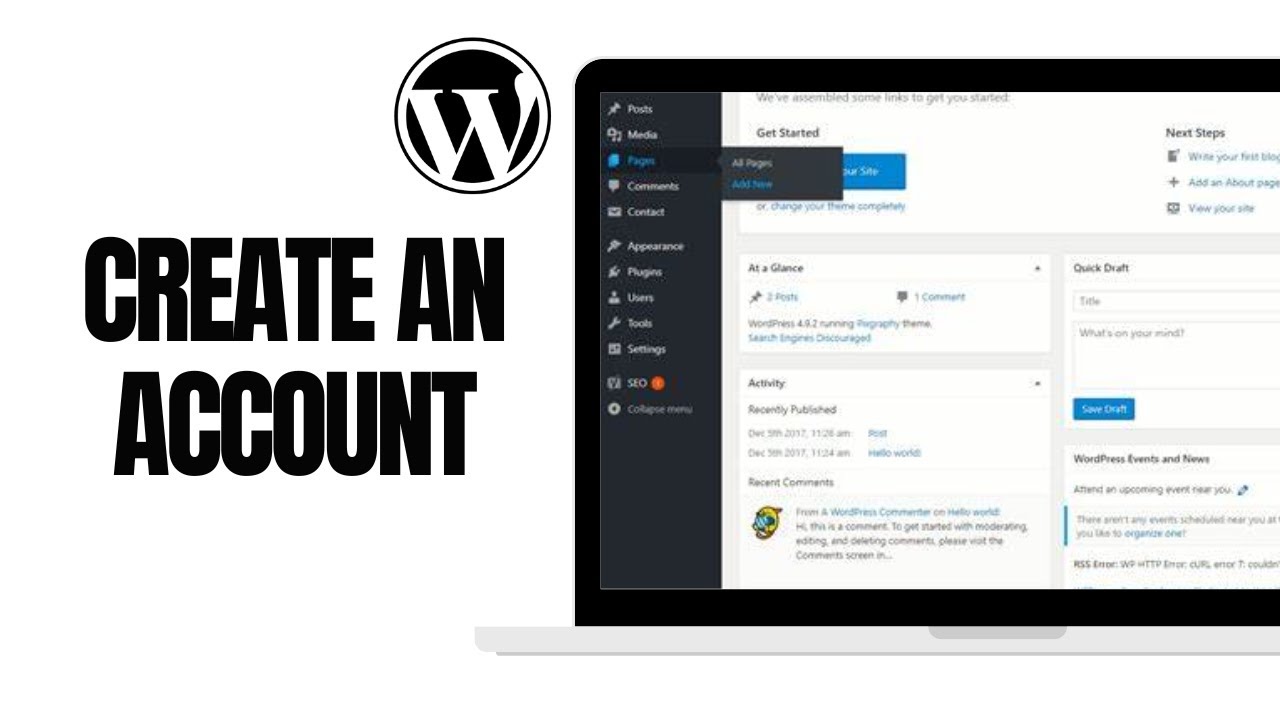 How To Create an Account On Wordpress - YouTube