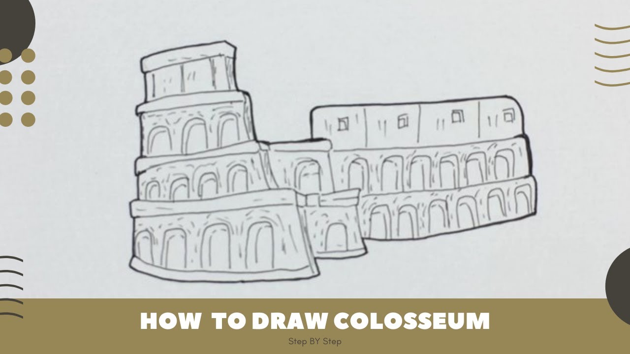 How to Draw Colosseum Easy - YouTube