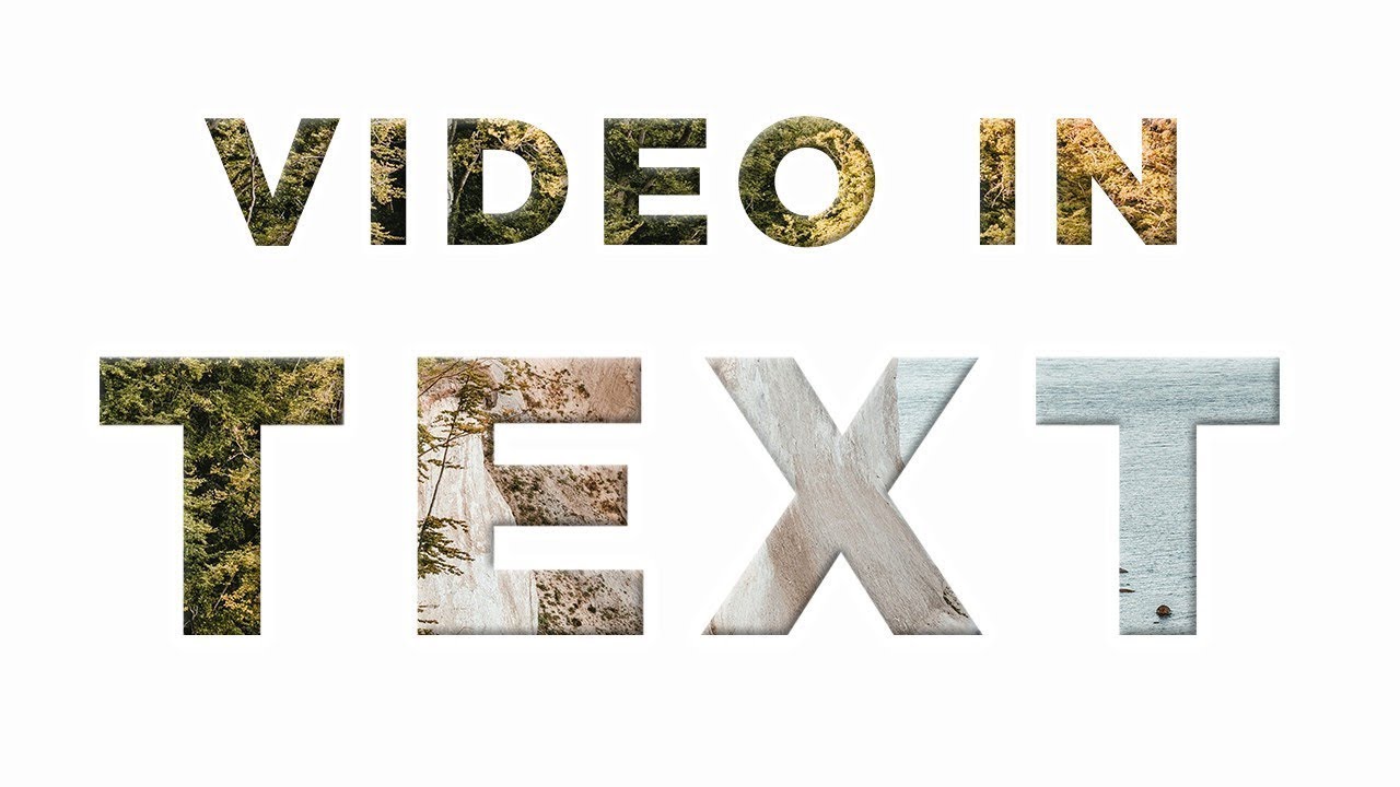 How to place Video In Text in Premiere Pro - YouTube
