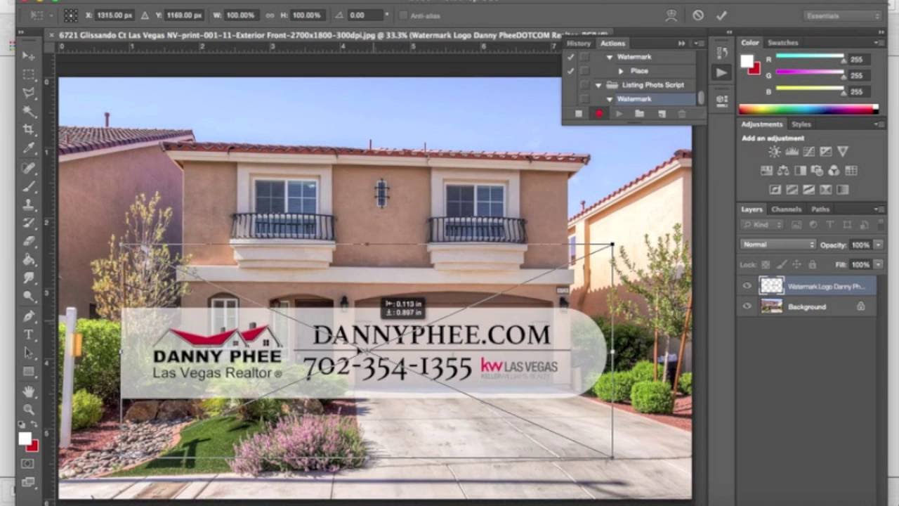 How To Brand Your Listing Photos With a Watermark Using Photoshop | For ...