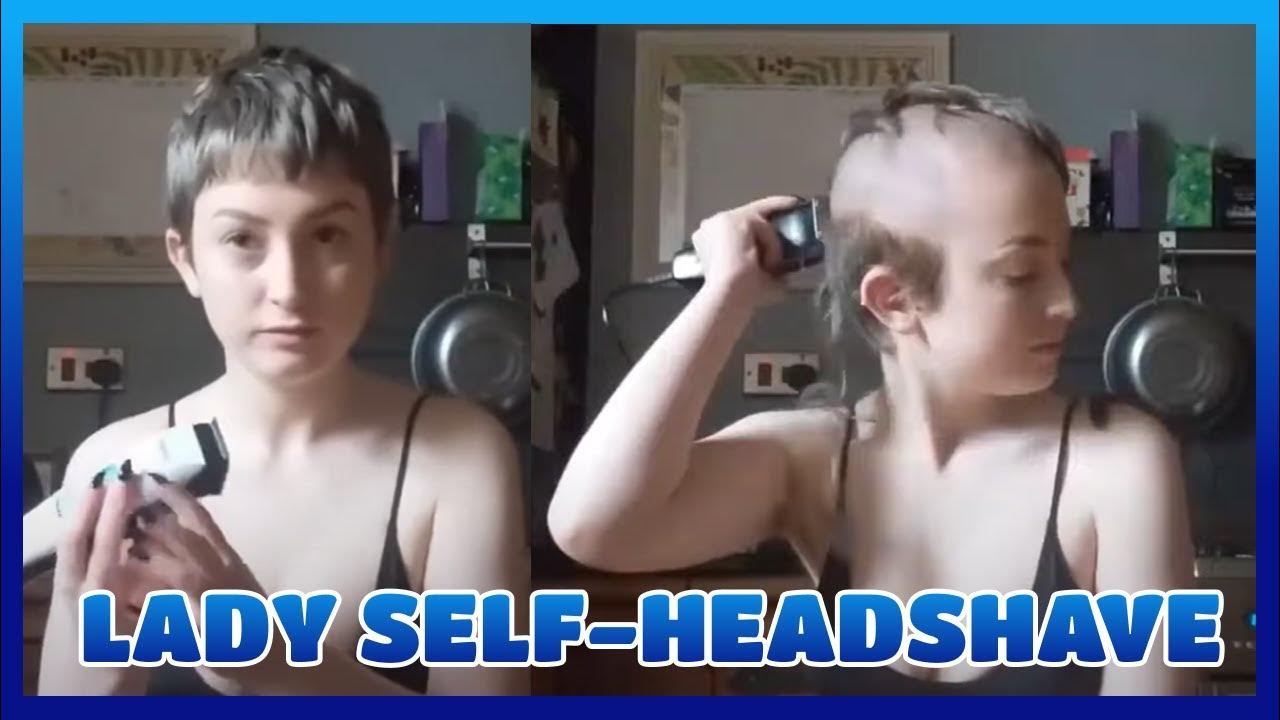 girl shaved her head with clippers - YouTube