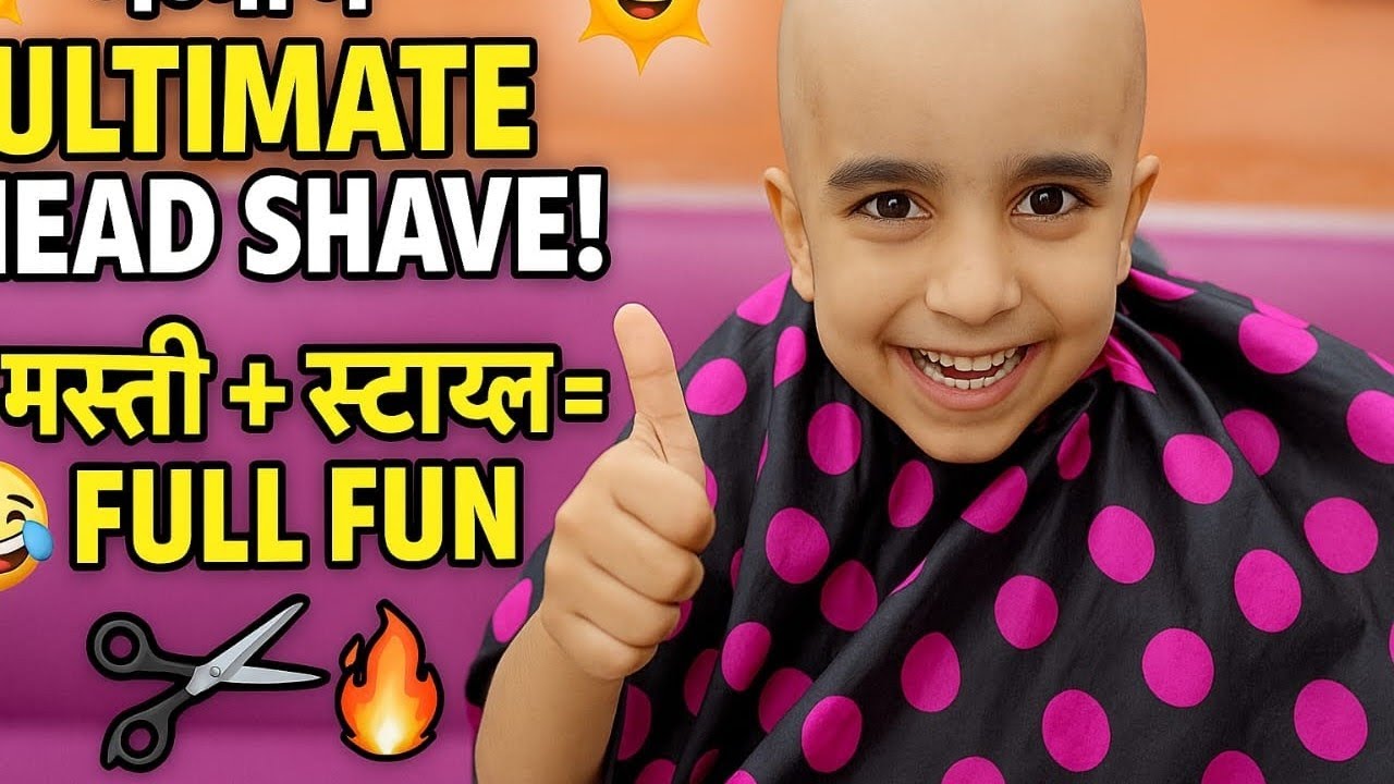 🌞 Summer Head Shave for Kids | Full Shaving | Child Head Shaving Video ...