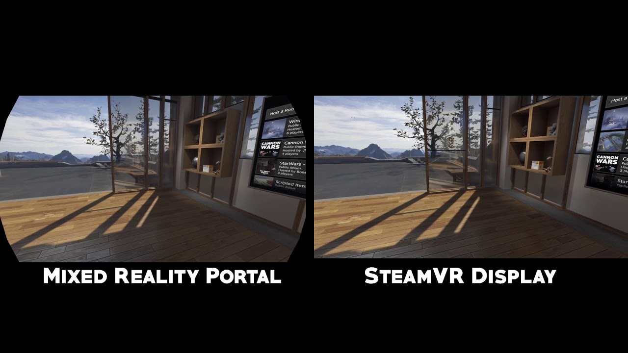 Mixed Reality Portal vs SteamVR Display - YouTube