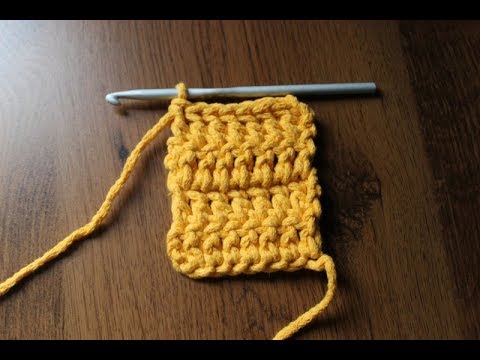 double crochet - how to start a new row #10 - YouTube