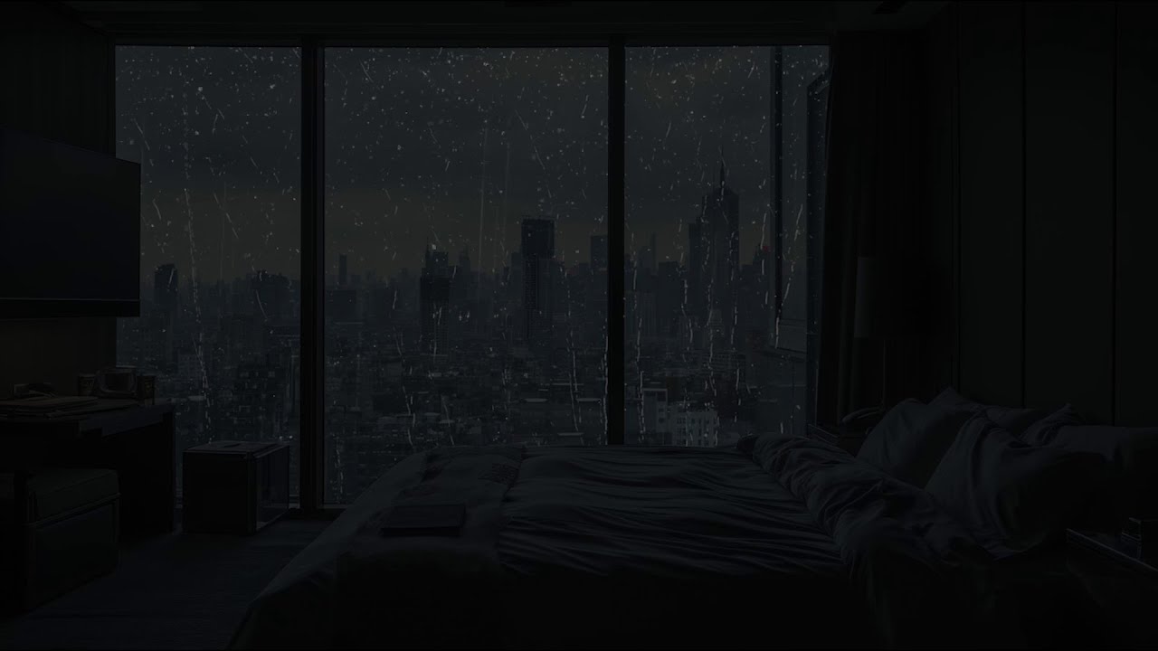 Dark Night Rain On The Window Glass: Celebrating Peace In The City ...