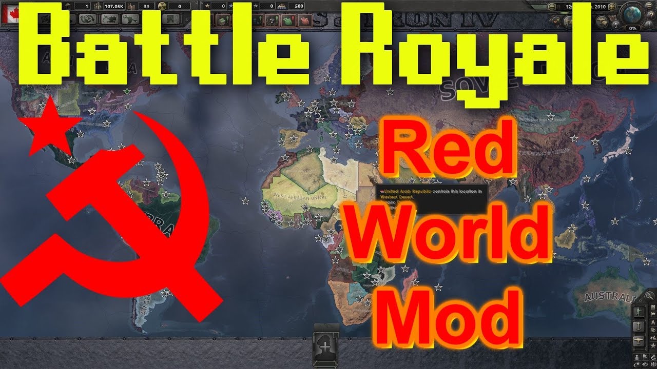 Hearts of Iron 4 | Battle Royale with Red World Mod - YouTube