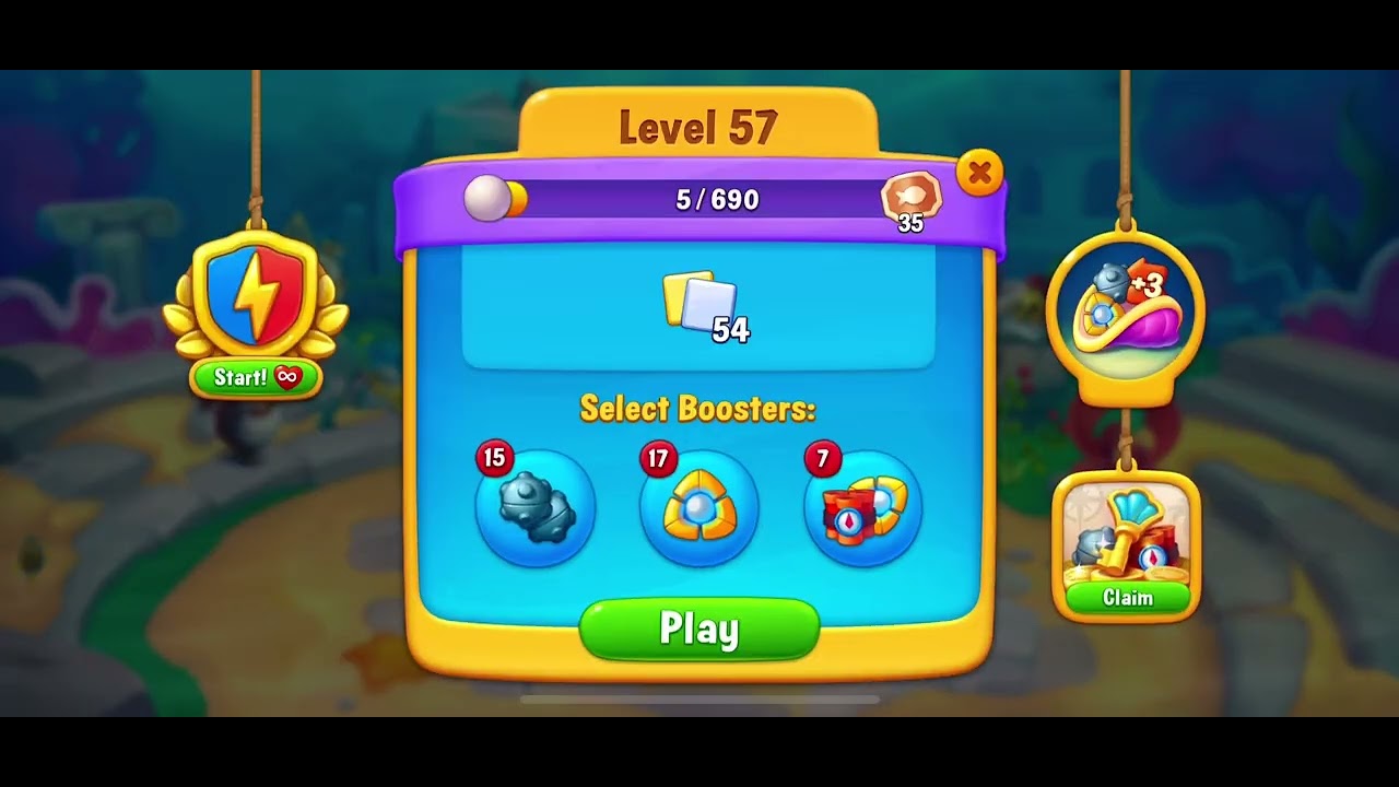 Level 56 And Level 57 Fishdom Game🥰 🏆 win All Levels Complete And Win ...