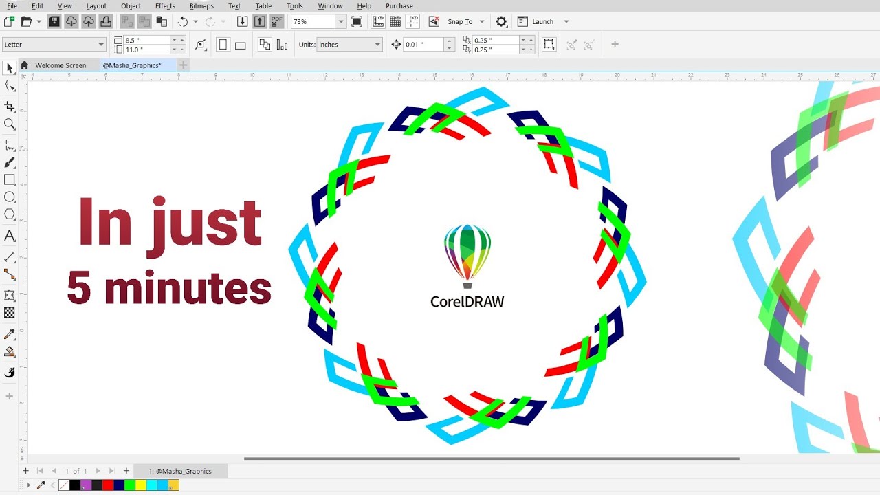 Stunning Rectangle tool Design In CorelDRAW | Designing Ideas By @Masha ...