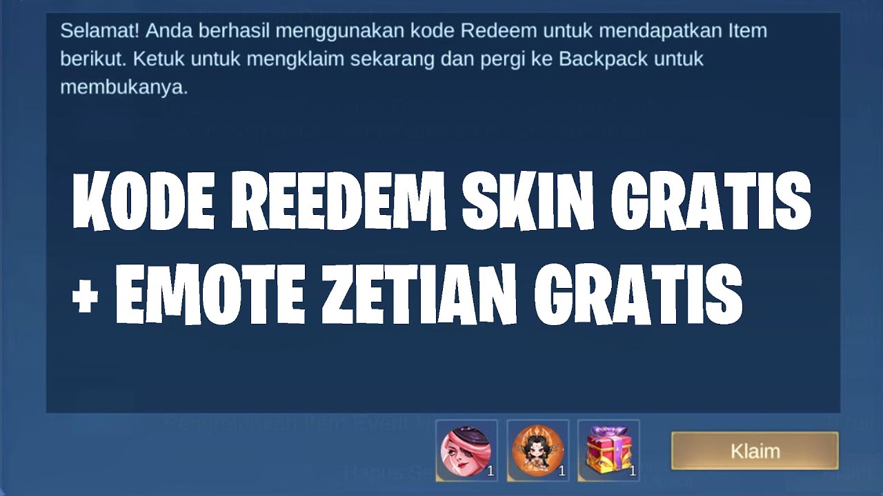 EMOTE ZETIAN 100% GRATIS, SKIN LESLEY SPECIAL GRATIS KALAU HOKI ...