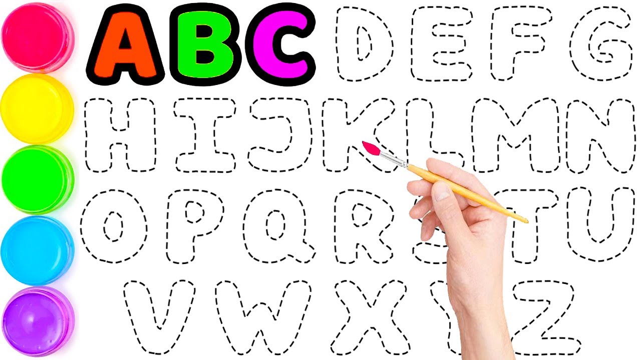 ABCDEFGHIJKLMNOPQRSTUVWXYZ For Kids-Writing & Painting Alphabet A to Z ...