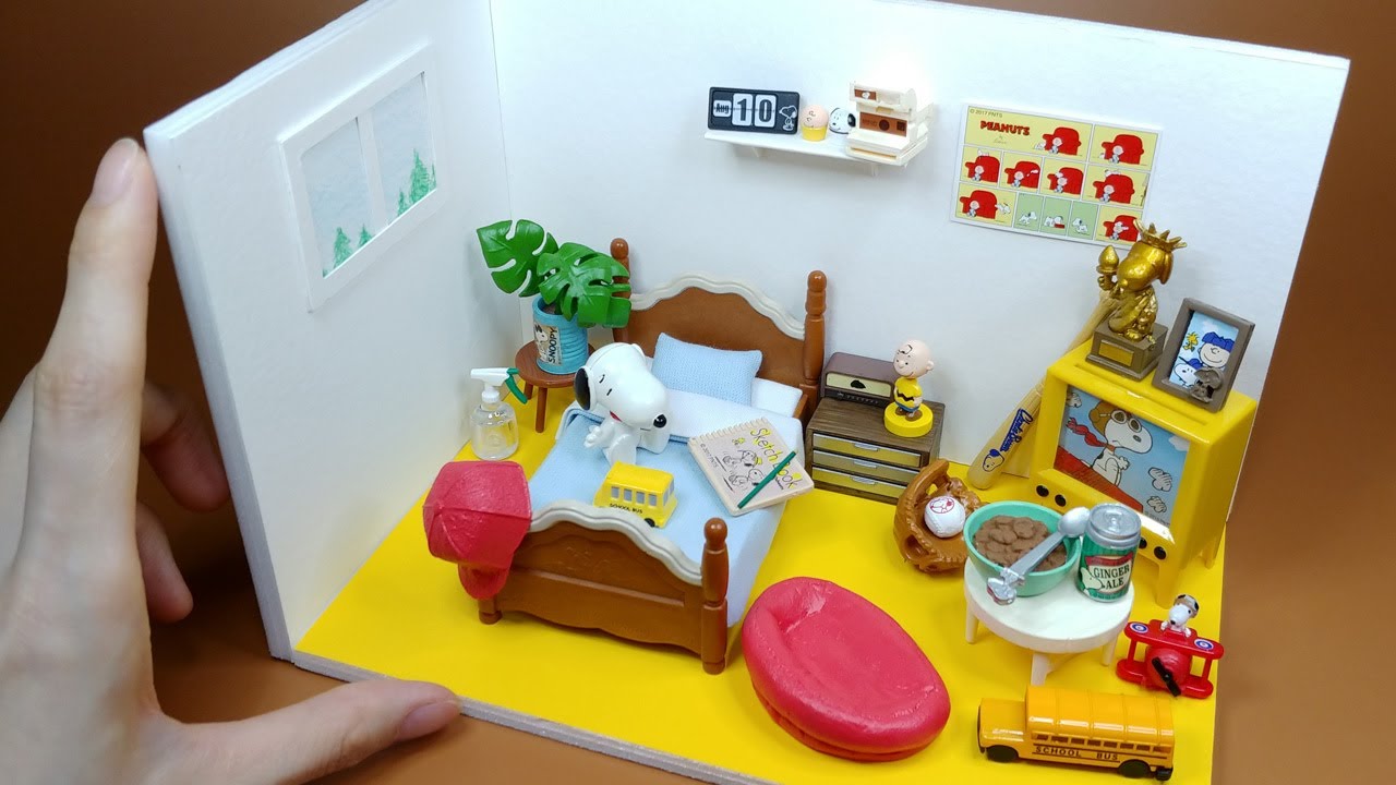 Miniature Snoopy Room Installation - YouTube