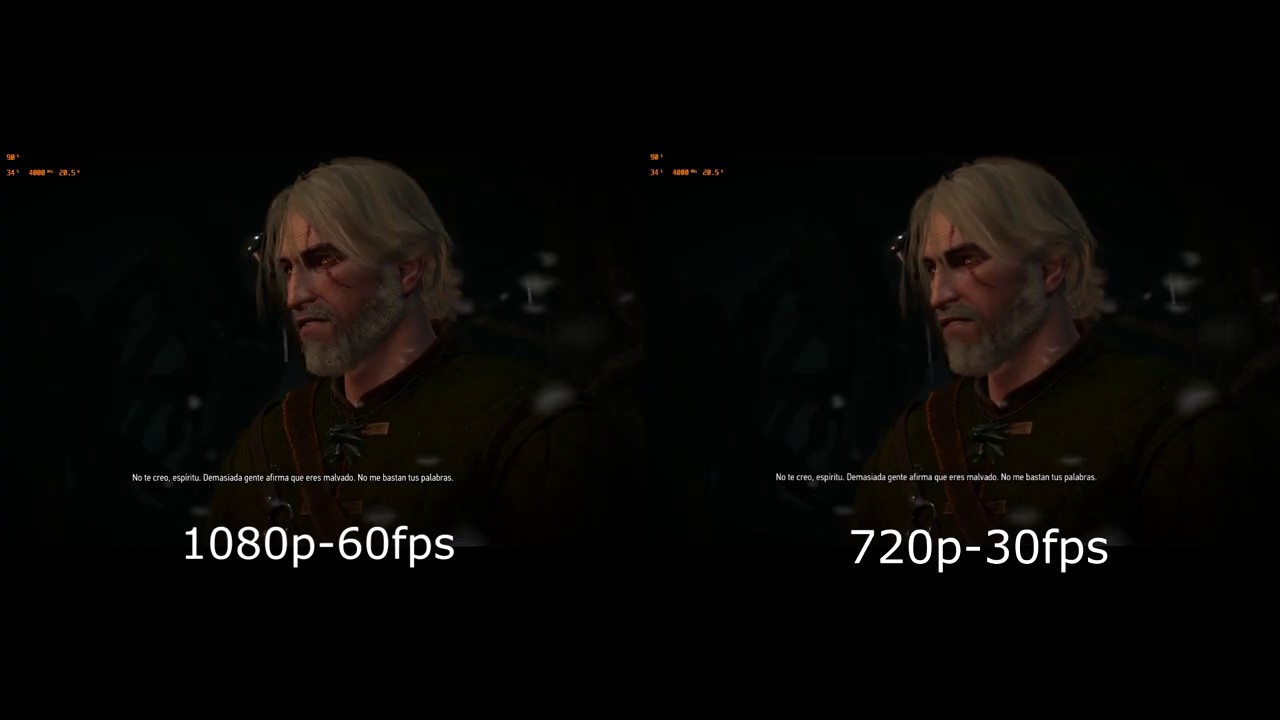 1080p 60fps vs 720p 30fps (The Witcher 3) - YouTube