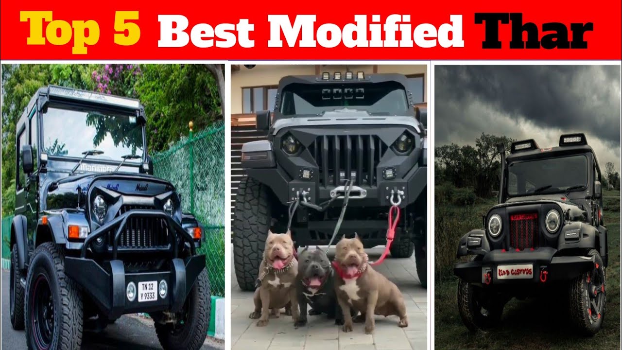 Top 5 Best Modified Thar 😈 Thar Modified 🔥 - YouTube