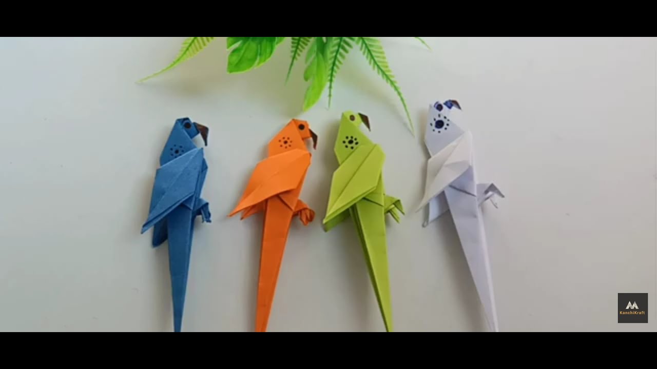 how to make paper parrot #diy #papercraft #easy - YouTube
