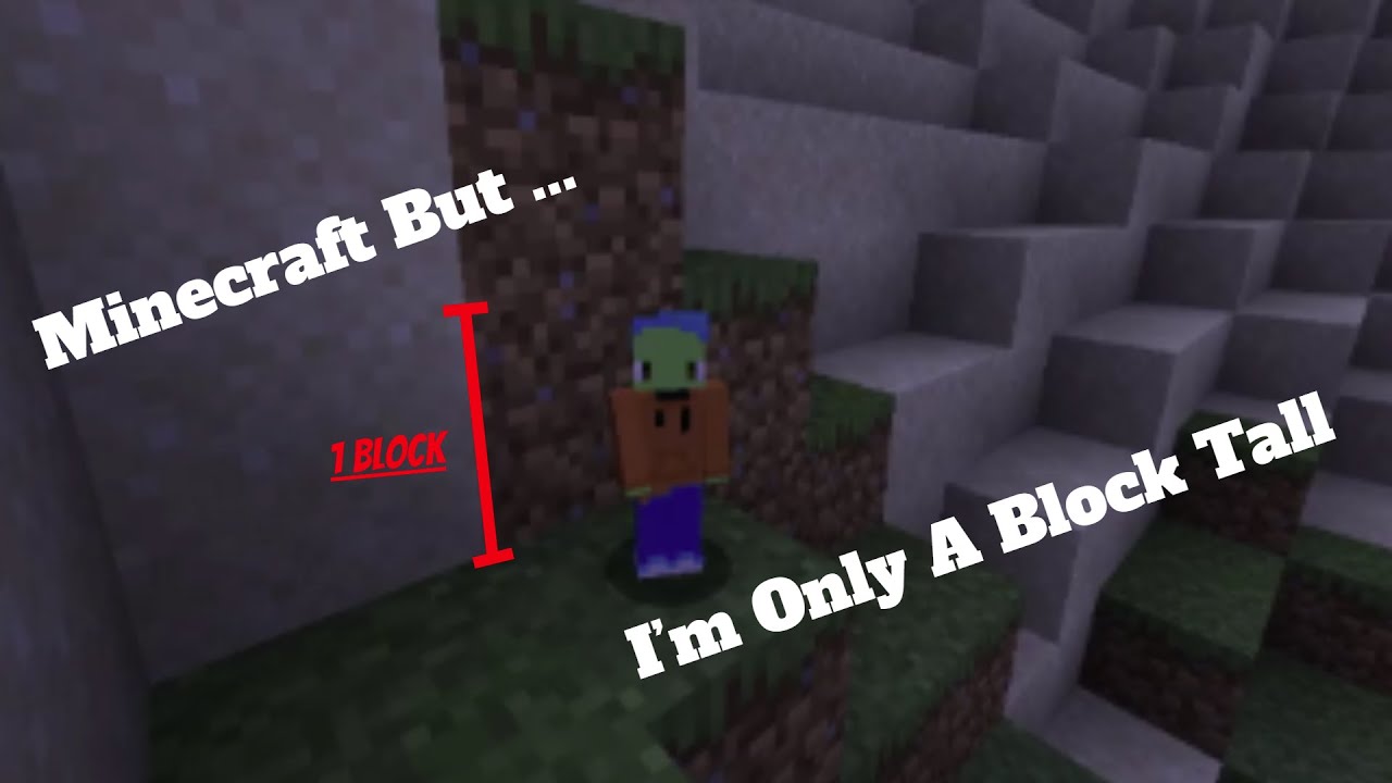 Minecraft But I'm 1 Block Tall - YouTube