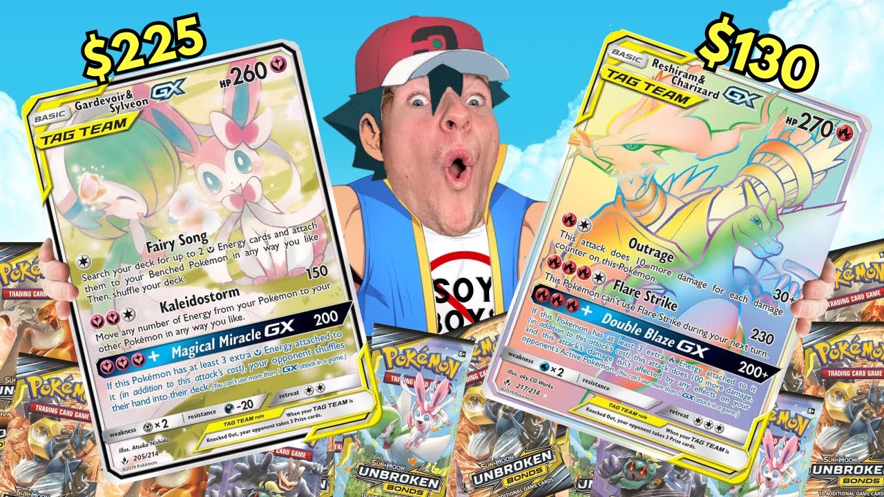 Hunting RARE Pokemon TAG TEAM Cards From UNBROKEN BONDS! - YouTube