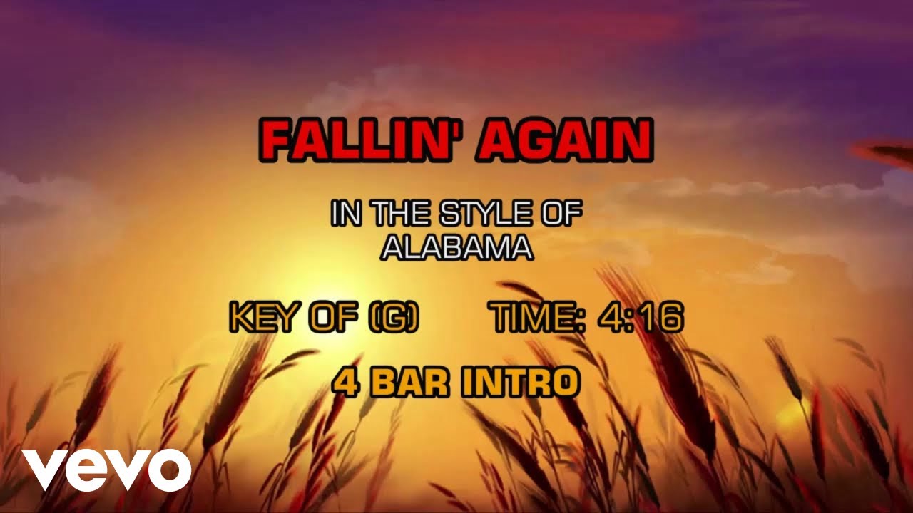 Alabama - Fallin' Again (Karaoke) - YouTube
