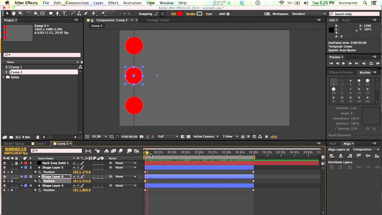 Bouncing Ball Tutorials: 2 – About Easing... - YouTube