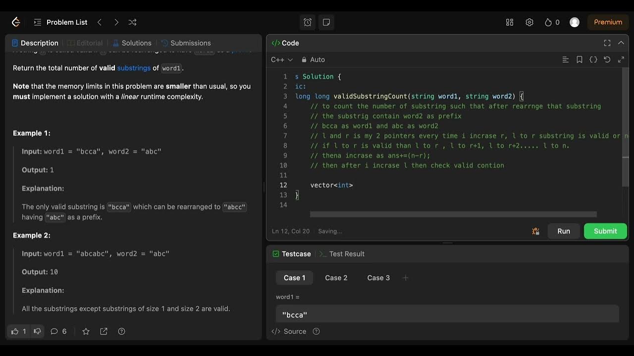 Leetcode Weekly 416 3298. Count Substrings That Can Be Rearranged to Contain a String II - YouTube