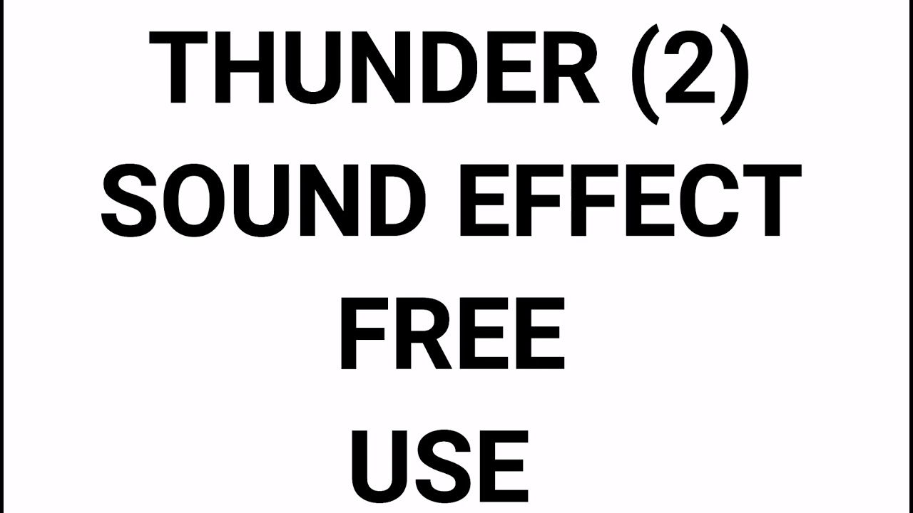 Thunder Sound Effect - YouTube