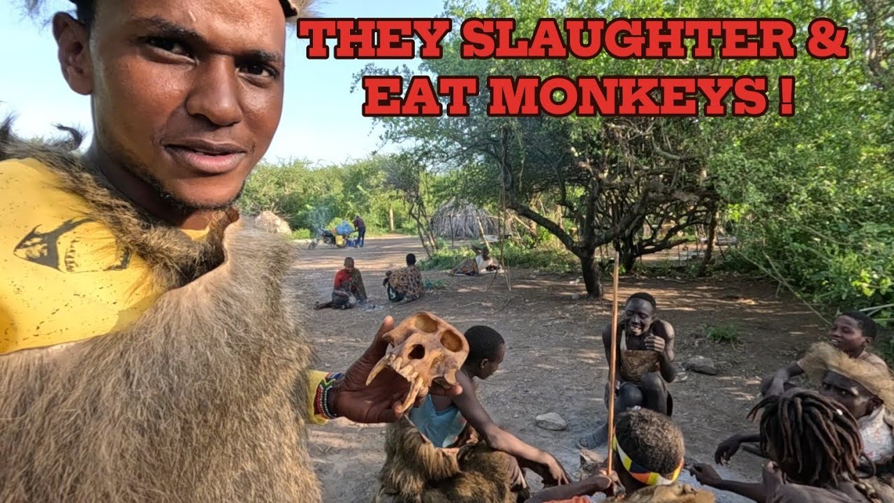 DISCOVER THE HADZABE TRIBE | THEY SLAUGHTER AND EAT MONKEYS / BABOONS ...