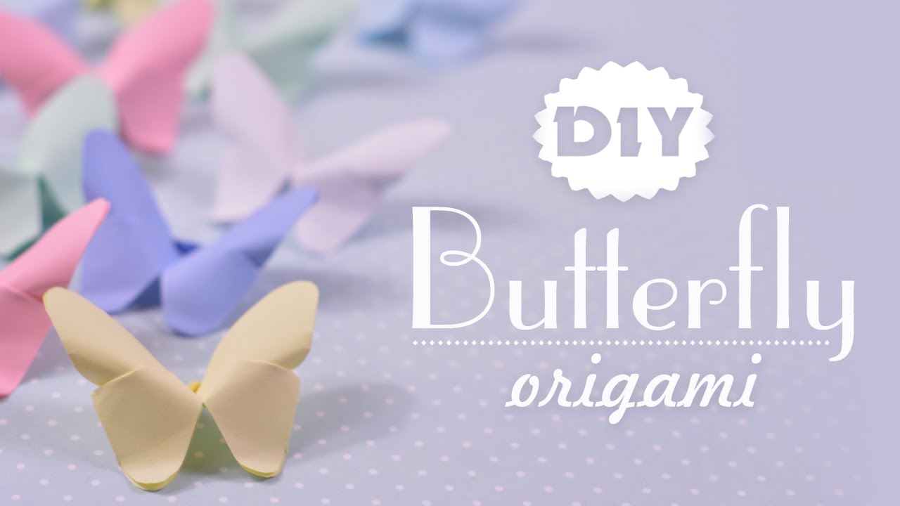 DIY Paper Butterfly Origami - Cute & Easy Paper Butterfly Origami - YouTube