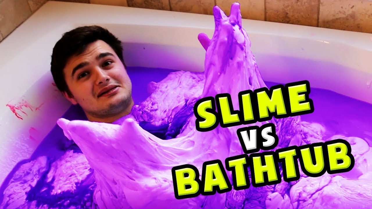PURPLE SLIME BATH CHALLENGE! (Slime vs Bathtub) - YouTube