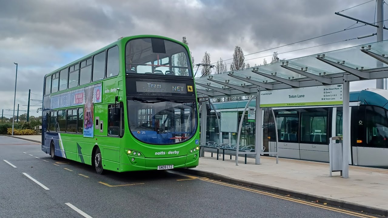 Notts+Derby Volvo B9TL Wright Eclipse Gemini 2 (26 SN09CTZ) Working On ...