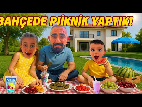 POYRAZ ELİF BABASI BAHÇEDE PİKNİK YAPIYOR!!