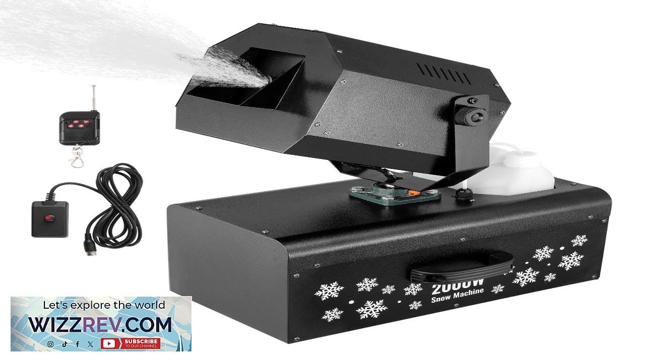 VEVOR Snow Machine 2000W Wireless Remote Swing Snow Making Machine for ...