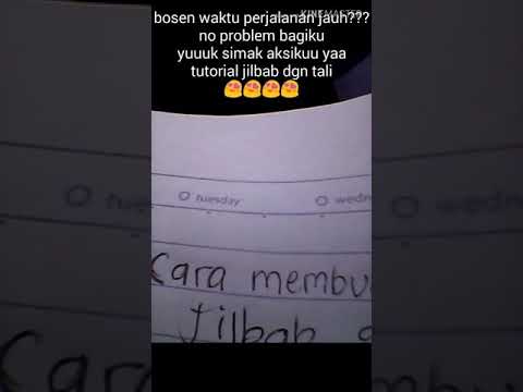 Membuat tutorial jilbab tali di mobil
