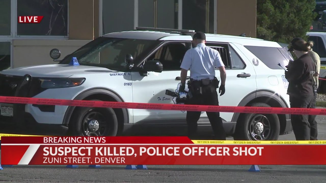 Officer shot, suspect killed in Denver shootout - YouTube
