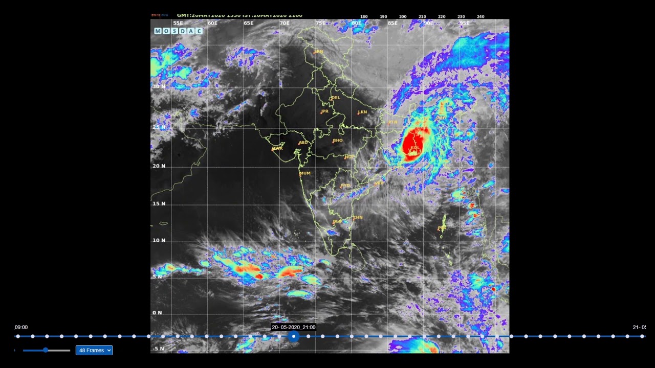 Super cyclone Amphan time-lapse of satellite images - YouTube