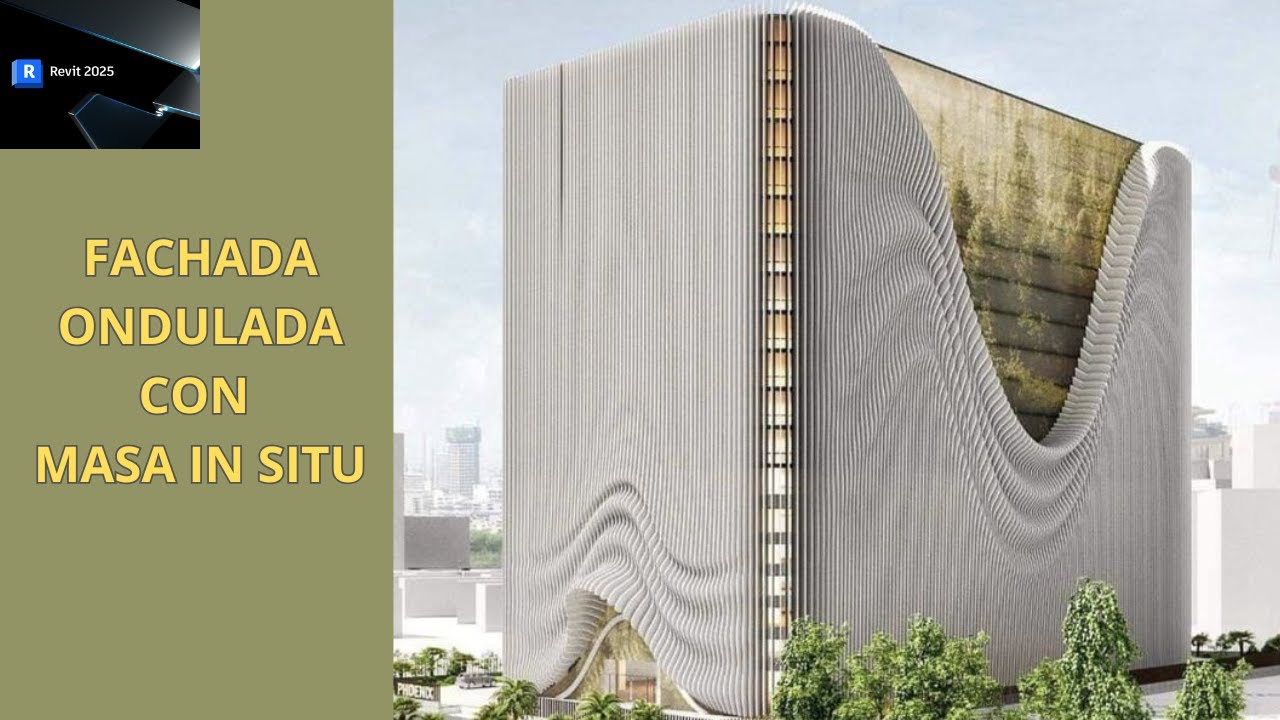 REVIT - Fachada Ondulada con masa - YouTube