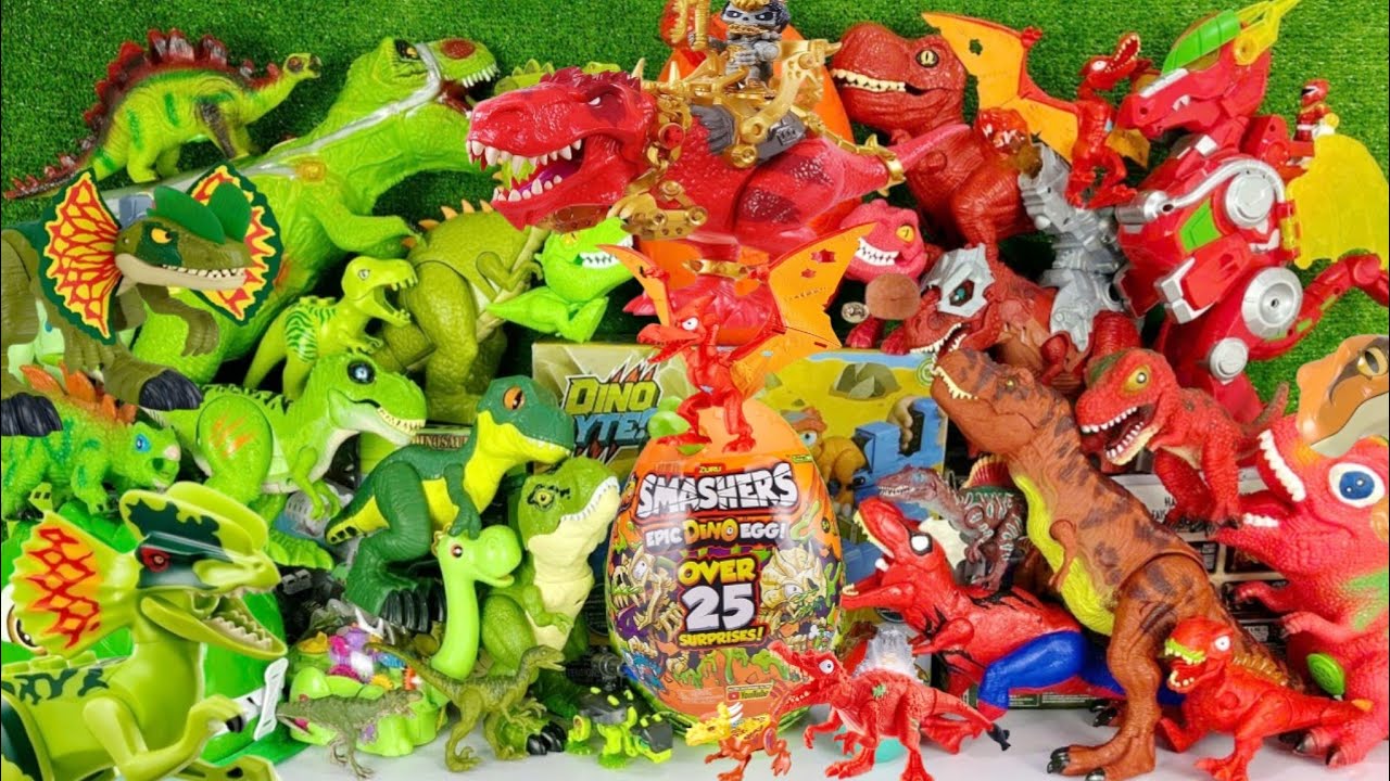 Relaxing ASMR Unboxing Jurassic Dinosaurs | T-Rex, Giga, Brachio ...