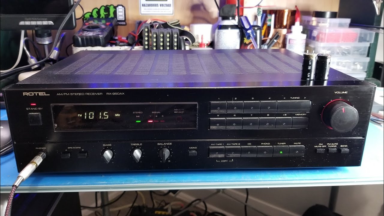 Rotel RX-950AX Repair. bad caps. glue and bad solder. #audio # ...