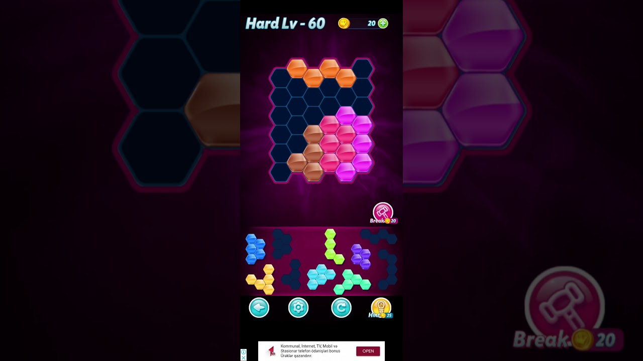 Block! Hexa Puzzle~Turmoil B block 6 to 10 levels~ level-60 - YouTube