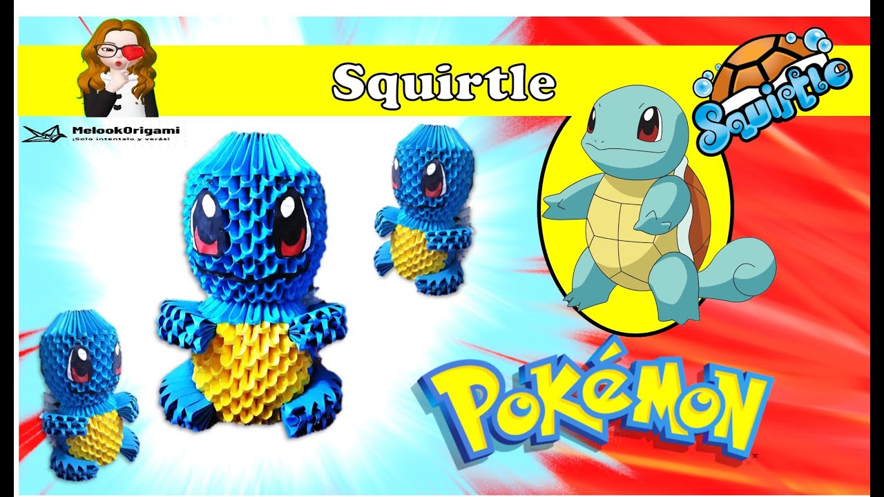 💙🌊Squirtle Origami 3D🌊💙//Pokémon//MelookOrigami - YouTube