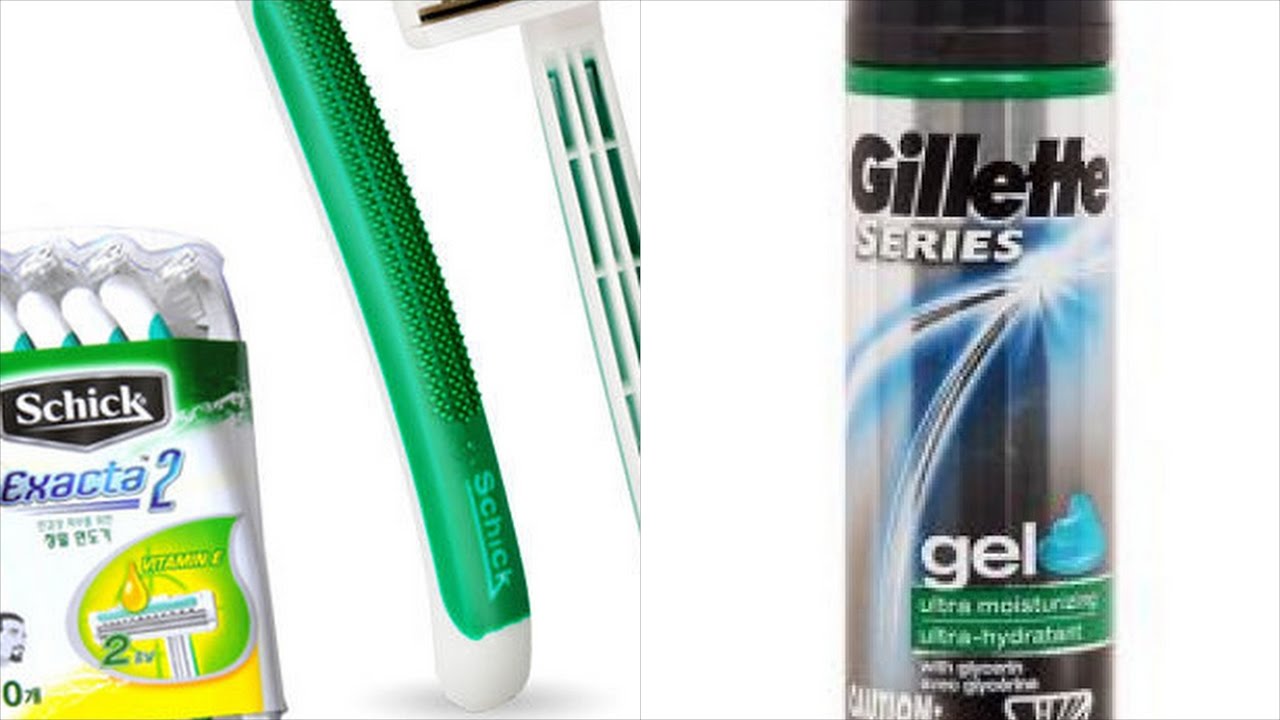 schick extra disposable & gillette gell ~ heathen shave - YouTube