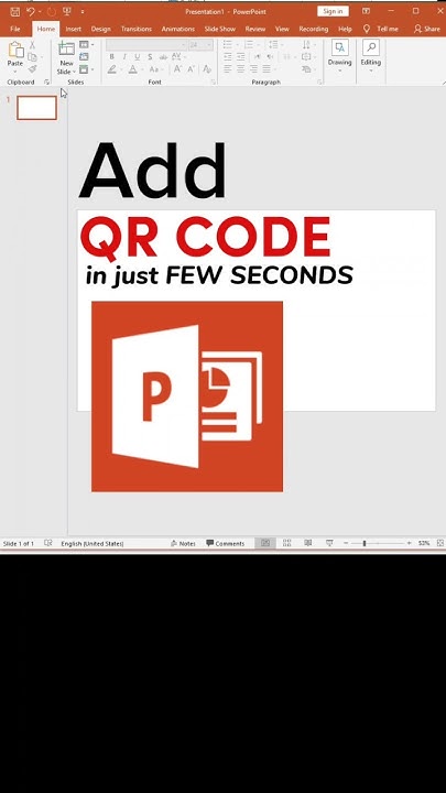 How to insert QR code in PowerPoint. #powerpoint #powerpointpresenation - YouTube