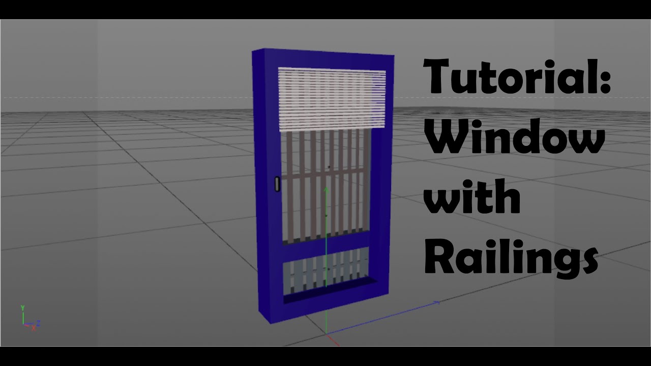 How to make a window with railings using boole object in CINEMA 4D ...