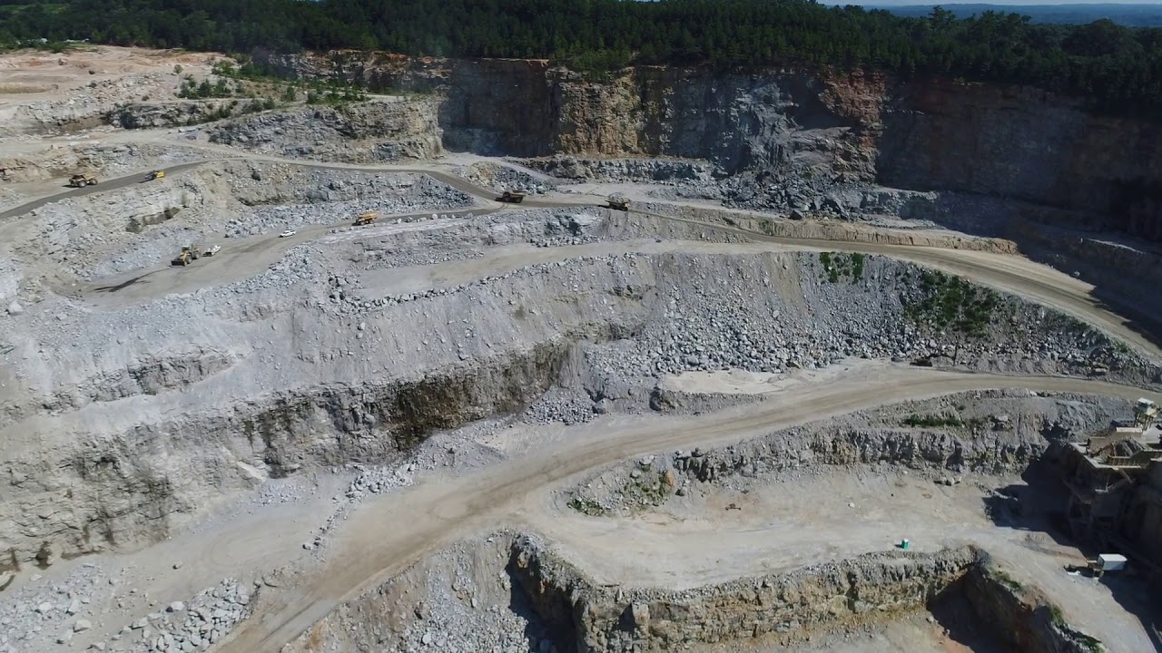 Aerial Footage of Pit & Quarry - YouTube