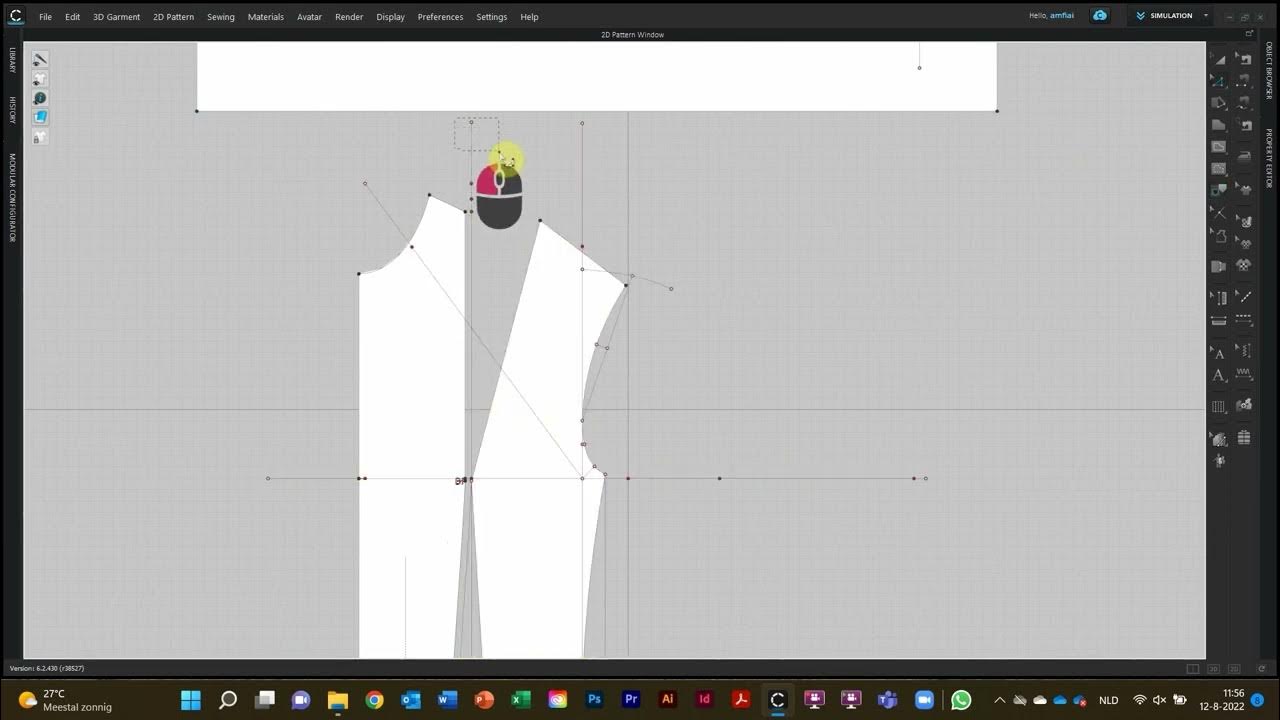 Basic Women's Jacket in Clo3D, tracing the patterns of the panels - YouTube