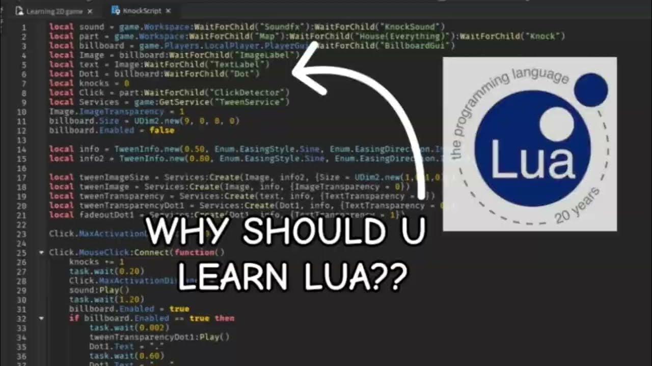 Why should u start to learn Lua?? - YouTube
